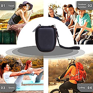 LTGEM Hard Case for Beats by Dre Powerbeats High-Performance/Powerbeats 3 / BeatsX/Beats Flex Wireless Earphones - Travel Protective Carrying Storage Bag with Carabiner-Black (Sale Case Only)