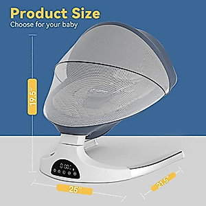 Fijinhom Baby Swing for Infant Newborn Bluetooth 5 Motions Lightweight Electronic Bouncer Portable with Remote Control