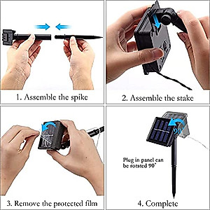 JMEXSUSS 2 Pack 100 LED Solar Rope Lights, IP65 Solar Rope Lights Outdoor Waterproof LED, 33ft 8 Modes PVC Tube Solar Christmas Fairy Lights for Trampoline Xmas Fence Yard Walkway Path Garden(Blue)