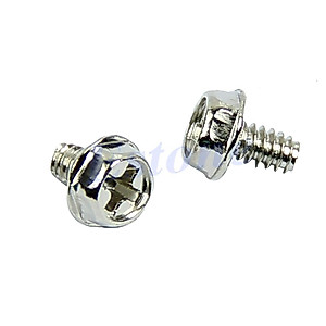 Screw 100pcs Screws Toothed Hex 6/32 Computer PC Case Hard Drive Motherboard Mounting Screws