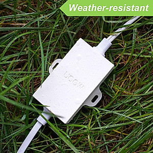 Uogw 50Ft/15m Outdoor Power Adapter - Compatible with Wyze Cam V4, Pan V3, OG, Battery Cam Pro - Waterproof Power Cable