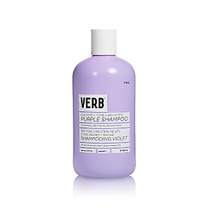 VERB Purple Shampoo - Vegan Toning Shampoo for Blonde, Grey and Silver Hair - Free of Harmful Sulfates and Paraben - Purple Color Corrector to Reduce Yellow Brassy Tones, 12 fl oz