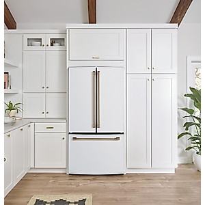 Cafe CWE19SP4NW2 18.6 cu. ft. French Door Refrigerator in Matte White, Fingerprint Resistant, Counter Depth and ENERGY STAR