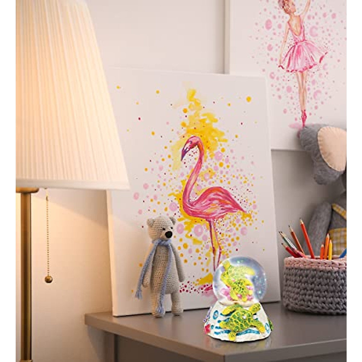 COTA Global Sea Turtle Stone Snow Globe - Sparkly Water Globe Figurine with Sparkling Glitter, Collectible Novelty Ornament for Home Decor, for Birthdays, Christmas, and Valentine's Day