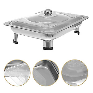 DOITOOL Chafing Dish Stainless Steel Buffet Chafer Set Rectangular Buffet Stove Chaffing Servers With Covers Food Warmers For Parties Buffets Catering 33cm