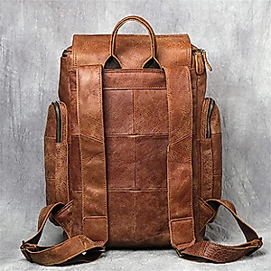 FEER Genuine Leather Backpack First Layer Cowhide Backpack Leisure Travel Bag Large Capacity Laptop Bag For 16inch