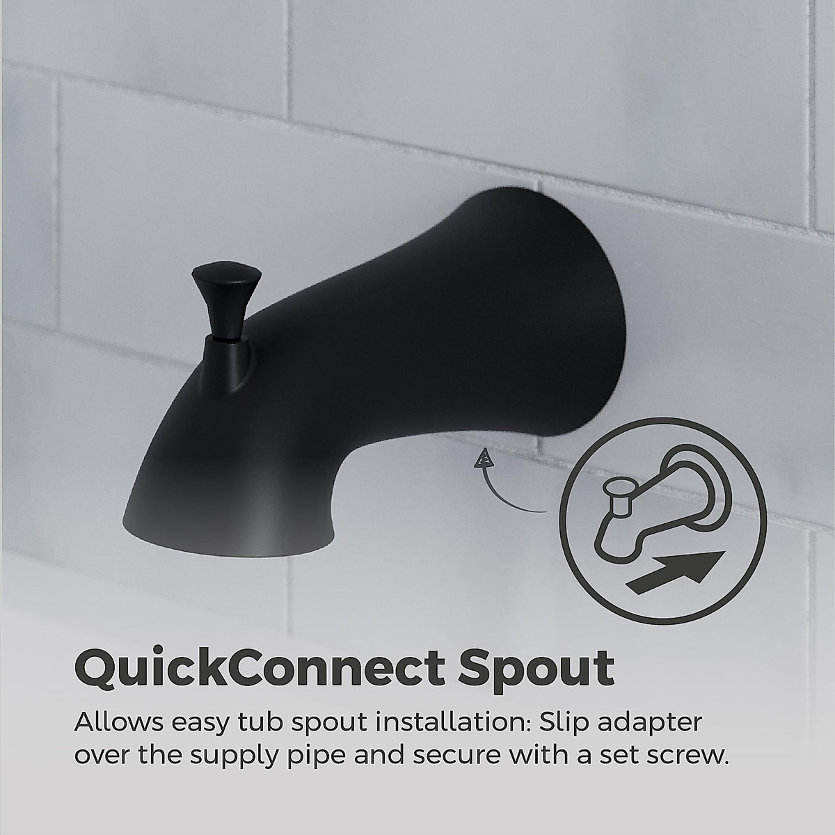 Pfister Willa Tub & Shower Trim Kit, Valve and Cartridge Included, 1-Handle, Spot Defense Matte Black Finish, 8P8WS2MALSSDB