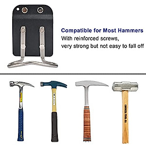 iGuerburn Hammer Holder Loop - Hammer Holster Clip on 2" Tool Belt, Hammer Belt Hook for Rip Claw Framing Hammer, Rock Heammer