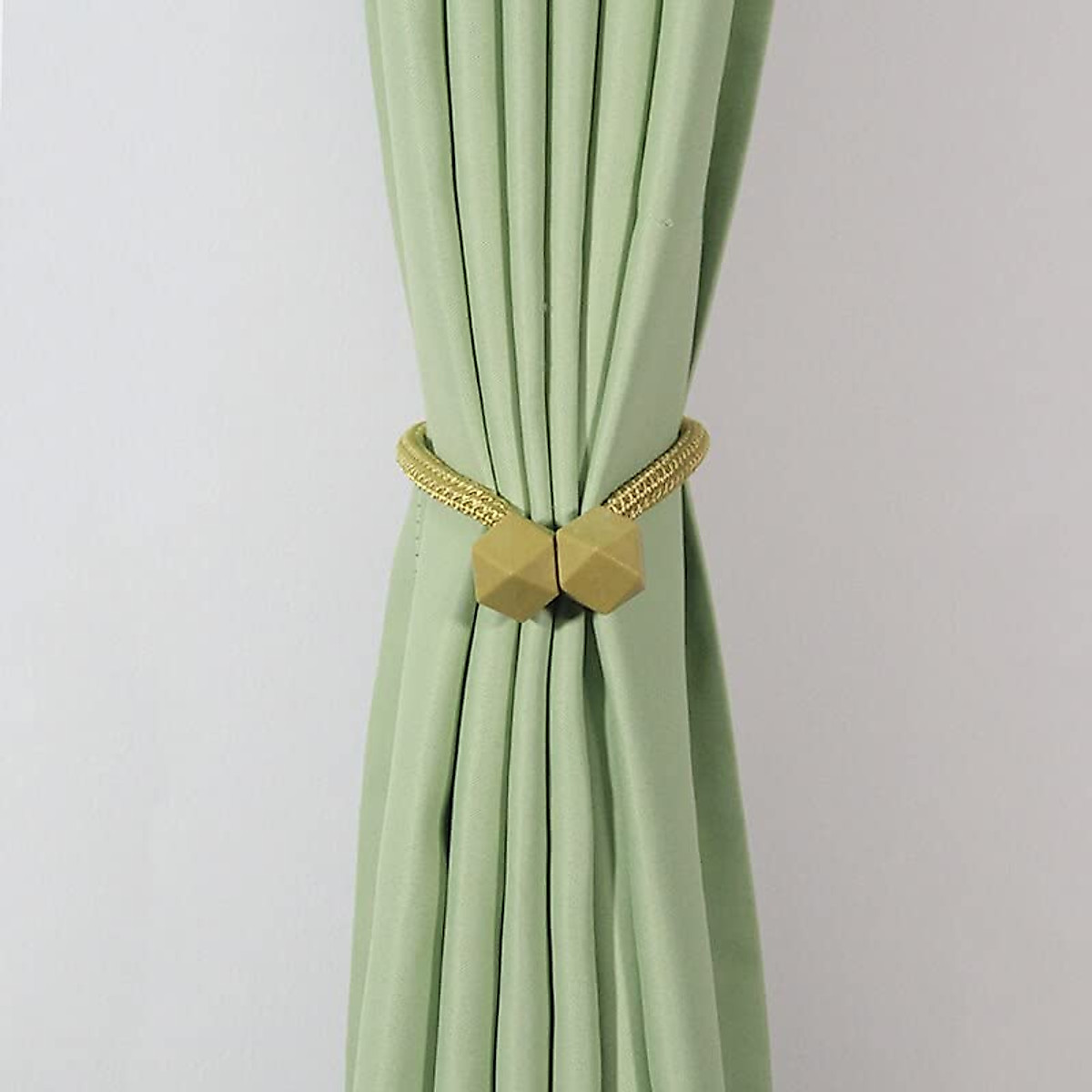 Curtain Tiebacks 2Pc Magnetic Curtain Tieback Holdbacks Buckle Clip Strap Magnet Pearl Ball Tie Backs Curtain Hanging Rods Rope Room Accessoires Curtain Holdbacks (Color : Purple, Size : 46cm)