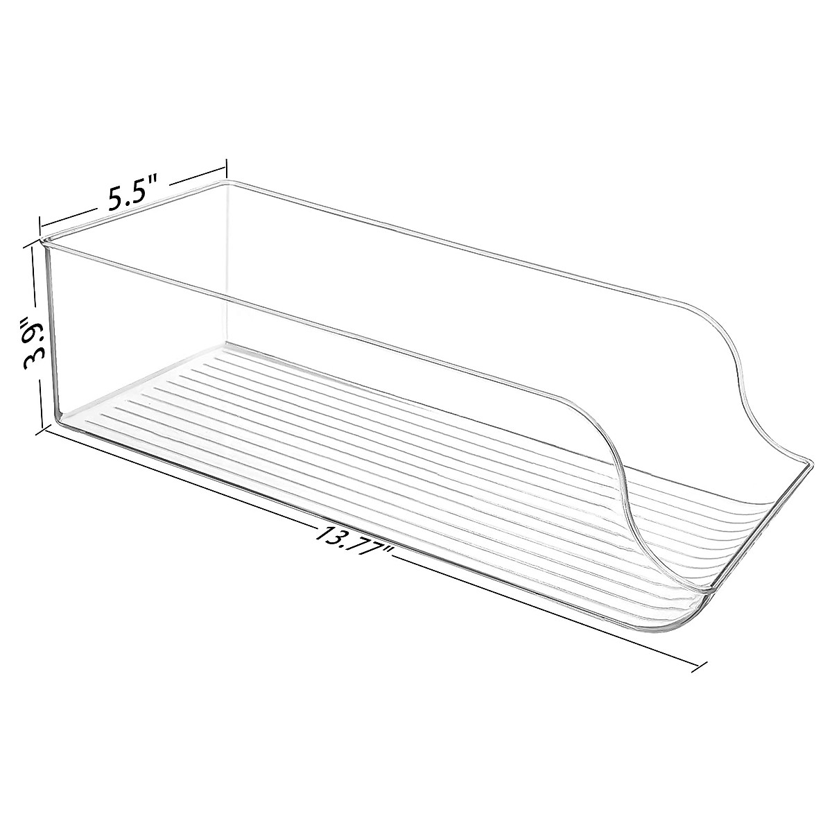 Anawin Refrigerator Organizer, 2 PCS a Set Fridge Organizer Bins for Refrigerator, Clear Plastic Canned Food Pantry Storage Rack for Freezer, Kitchen, Countertops, Cabinets, Soda Can Organizer