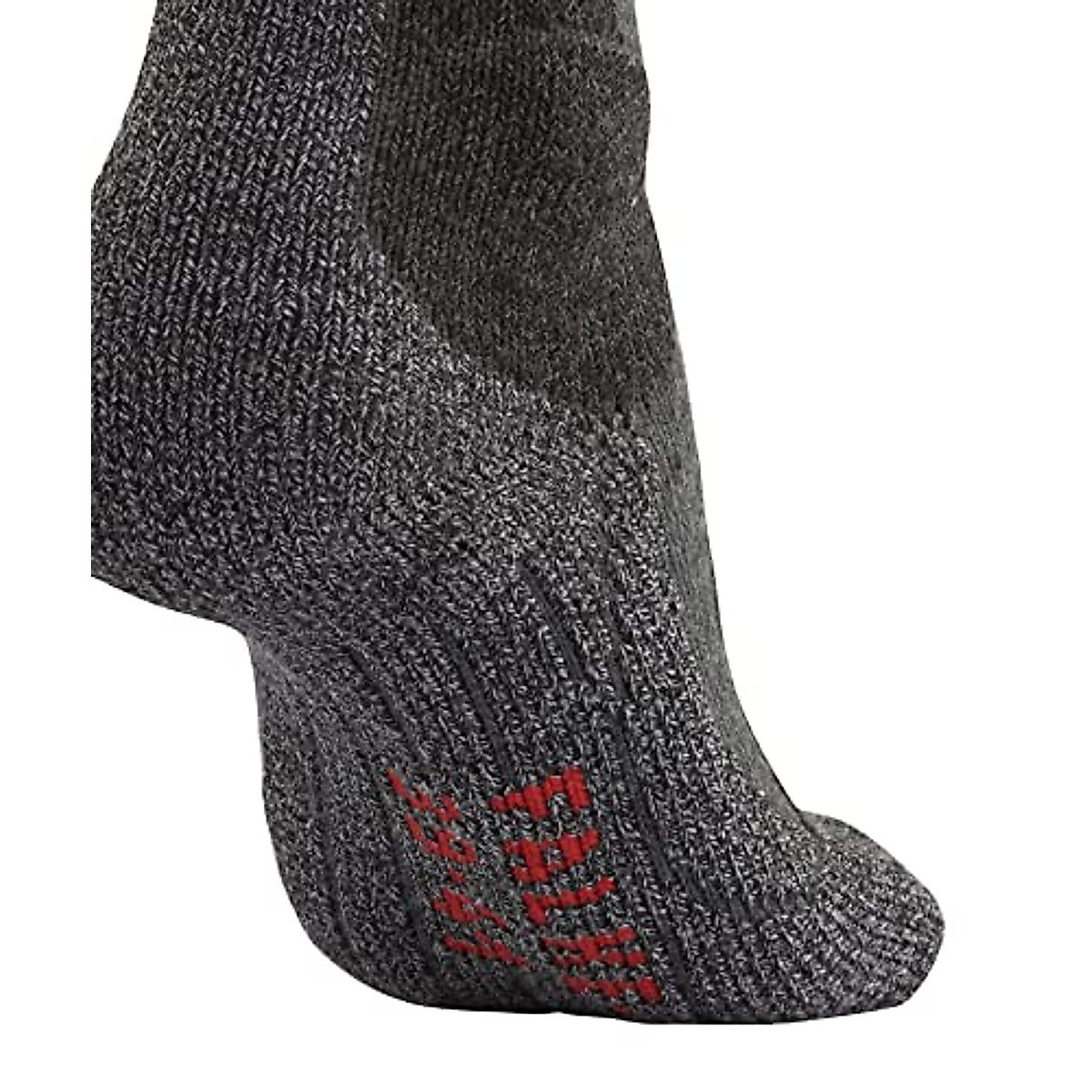 FALKE Men's TK1 Adventure Hiking Socks, Mid Calf, Thick Padding, Athletic Sock, Breathable Quick Dry, Merino Wool, Grey (Asphalt Melange 3180), 10.5-11.5, 1 Pair