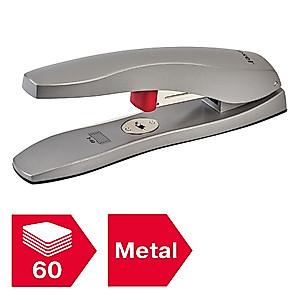 Rexel Odyssey Heavy Duty Stapler, 60 Sheet Capacity, includes Odyssey Staples, Metal Body, Silver, 2100048