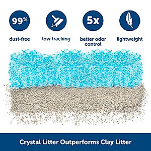 PetSafe ScoopFree Self-Cleaning Cat Litter Box - Never Scoop Litter Again - Hands-Free Cleanup With Disposable Crystal Tray - Less Tracking, Better Odor Control - Includes Hood & Disposable Tray