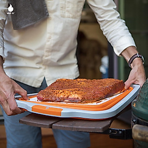 Drip EZ Collapsible BBQ Prep Tub - For Meal Prep, Marinating, Food Storage - Includes Cutting Board & Lid - (1) XL - Black