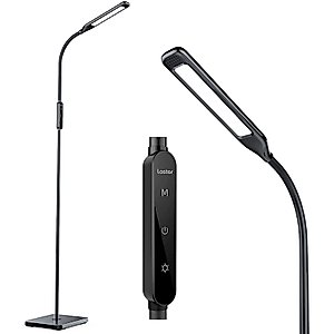 LASTAR LED Floor Lamp, Reading Lamp with 3000K-6000K & 4 Brightness Levels, Dimmable Standing Lamps for Living Room, Office with Flexible Gooseneck,Timer & Memory Function