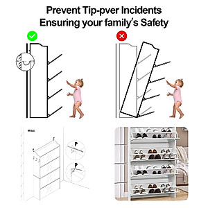 AODAILIHB Shoe Storage Cabinet for Entryway with 4 Flip Drawers, 2-Tier Mirrored Narrow Shoes Rack Organizer Closed Large Capacity Wood Shoe Cabinet Closet Dresser Slim Hidden Shoe Cupboard with Hooks