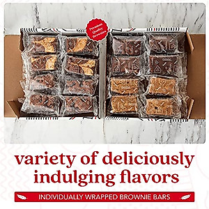 DAVID'S COOKIES Assorted Brownies in Carton Box |Enjoy Our Delicious, Great for Sharing Freshly-Baked Assorted Brownie Snacks While Watching The Superbowl - Single Pack