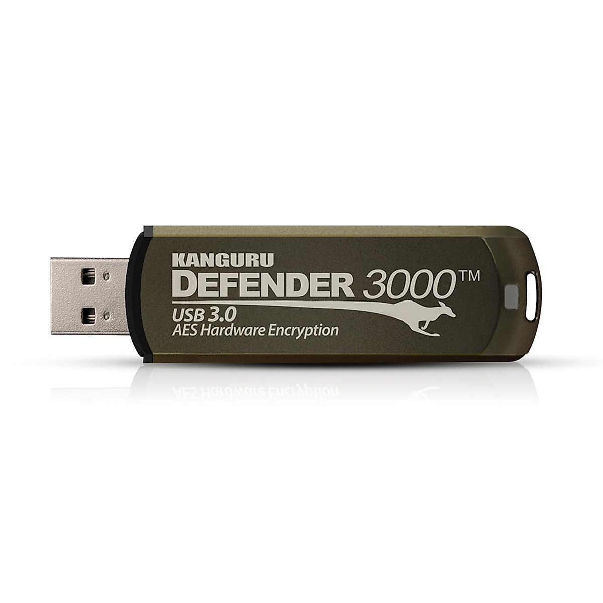Kanguru Defender 3000 – 128 GB Hardware Encrypted Flash Drive - FIPS 140-2 Level 3 Certified - SuperSpeed USB 3.0 – Water Resistant