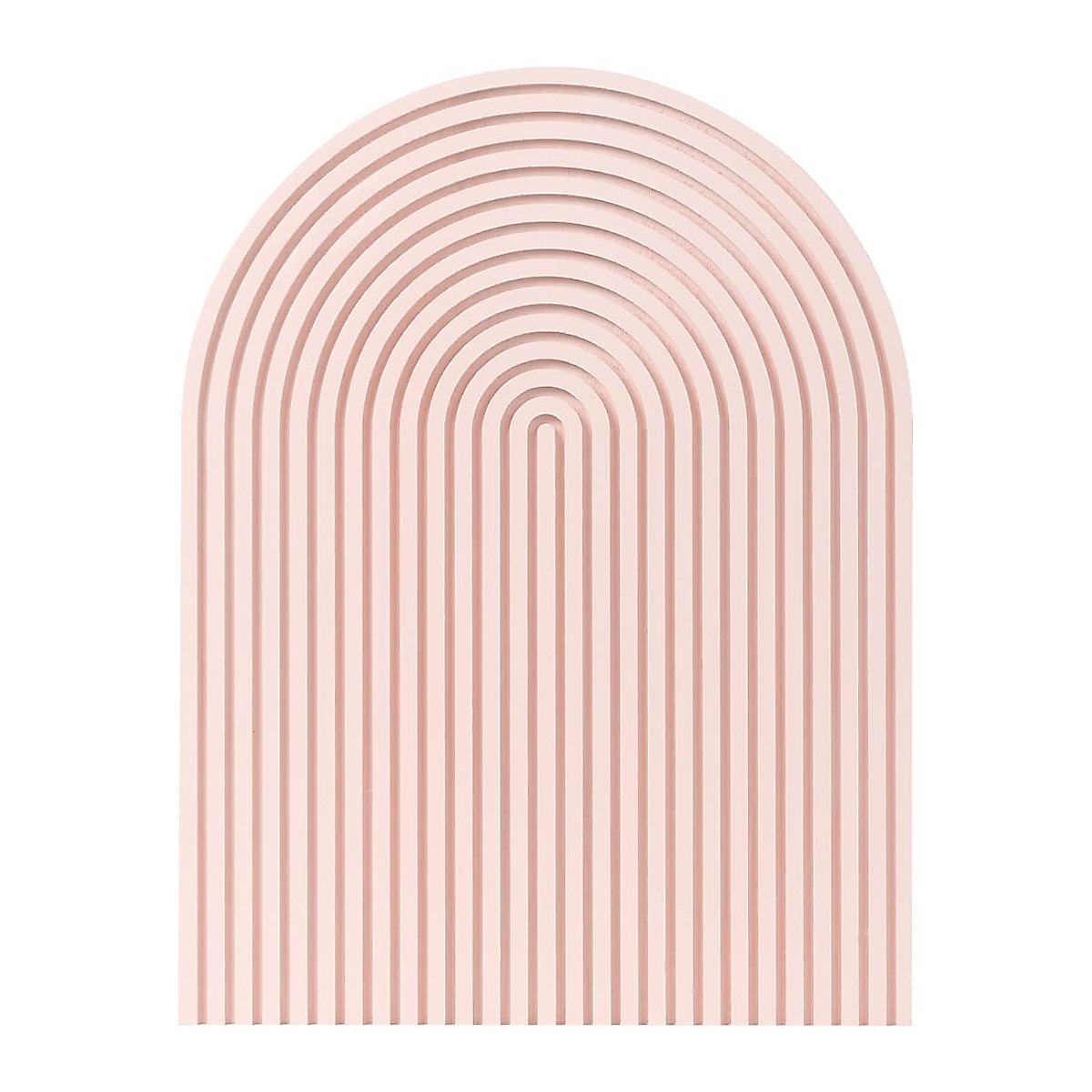 SSISSI Boho Rainbow Arch Tray - Wooden Jewelry Display Trinket Tray - Minimalist Decor Serving Tray - Shelf Decor Photo Props Pink