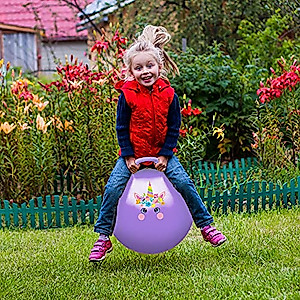 EVERICH TOY Hopper Ball, Bouncing Ball for Kids, 18 Inches Jumping Ball Hoppity Hop Ball Toys, Bounce Balls with Handles for Kids for Boys and Girls Gifts