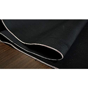 Black Cotton dinem Japanese Selvedge Denim, Fabric by The Yard Width: 30 inches