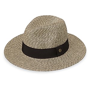 Wallaroo Hat Company Women’s Josie Fedora – UPF 50+ Sun Protection, Wide Brim, Packable Design and Adjustable Sizing for Medium Crown Sizes – Sun-Smart Hat for Travel and Everyday (Mixed Black)