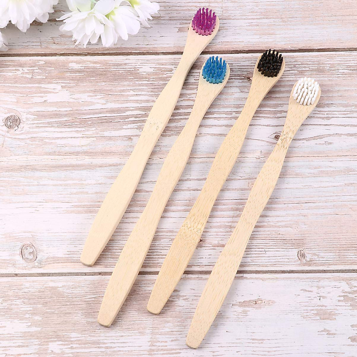 Toothbrush Adults Brush 4pcs Bamboo Brush Oral Bad Breath Brush Deep Cleaning Tool for Men Women Adults Cleaning
