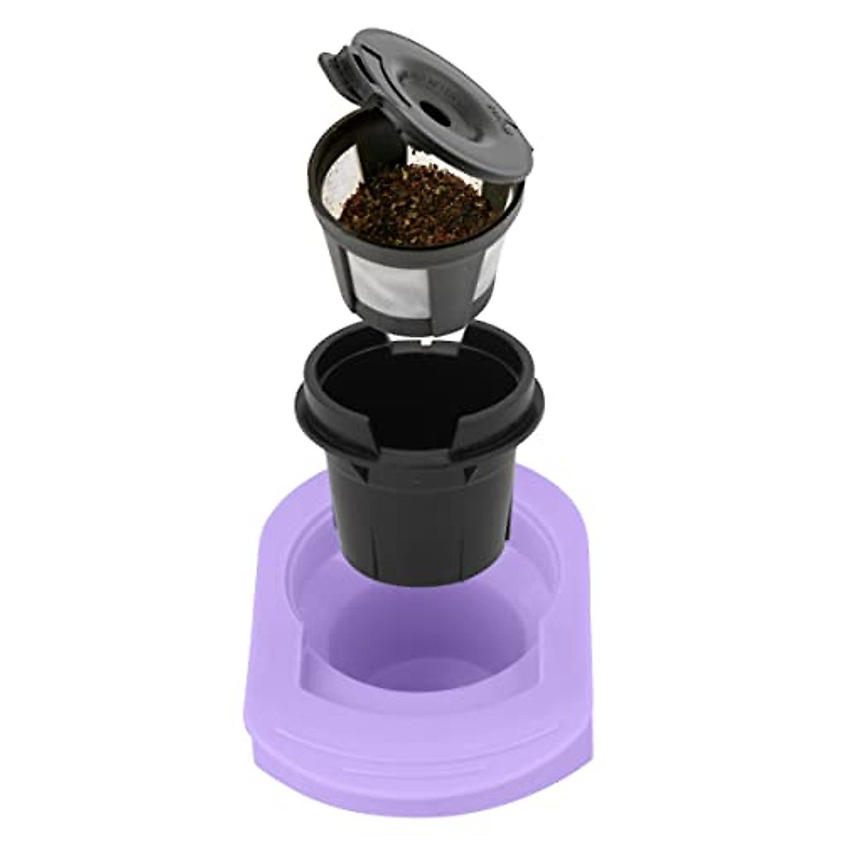Nostalgia MyMini Single Coffee Maker, Brews K-Cup & Other Pods, Serves up to 14 Ounces, Tea, Chocolate, Hot Cider, Lattes, Reusable Filter Basket Included, Lavender