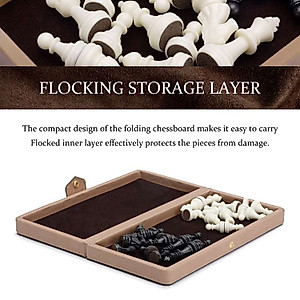 A&A Magnetic Travel Chess Set w/Folding Chess Board, Educational Toys for Kids and Adults - 8"(20cm) * 8"(20cm) Board