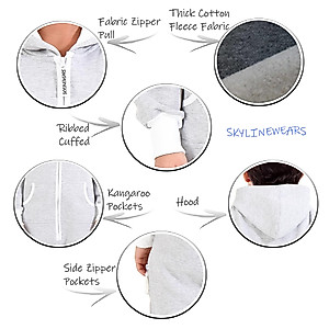 Mens Jumpsuit Non Footed Pajama Unisex One Piece Playsuit Adult Onesie With Hood Gray M