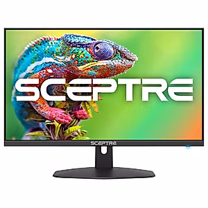 Sceptre New 24-inch Gaming Monitor 100Hz 1ms DisplayPort HDMI x2 100% sRGB AMD FreeSync Build-in Speakers, Eye Care Frameless Machine Black 2024 (E248W-FW100T)