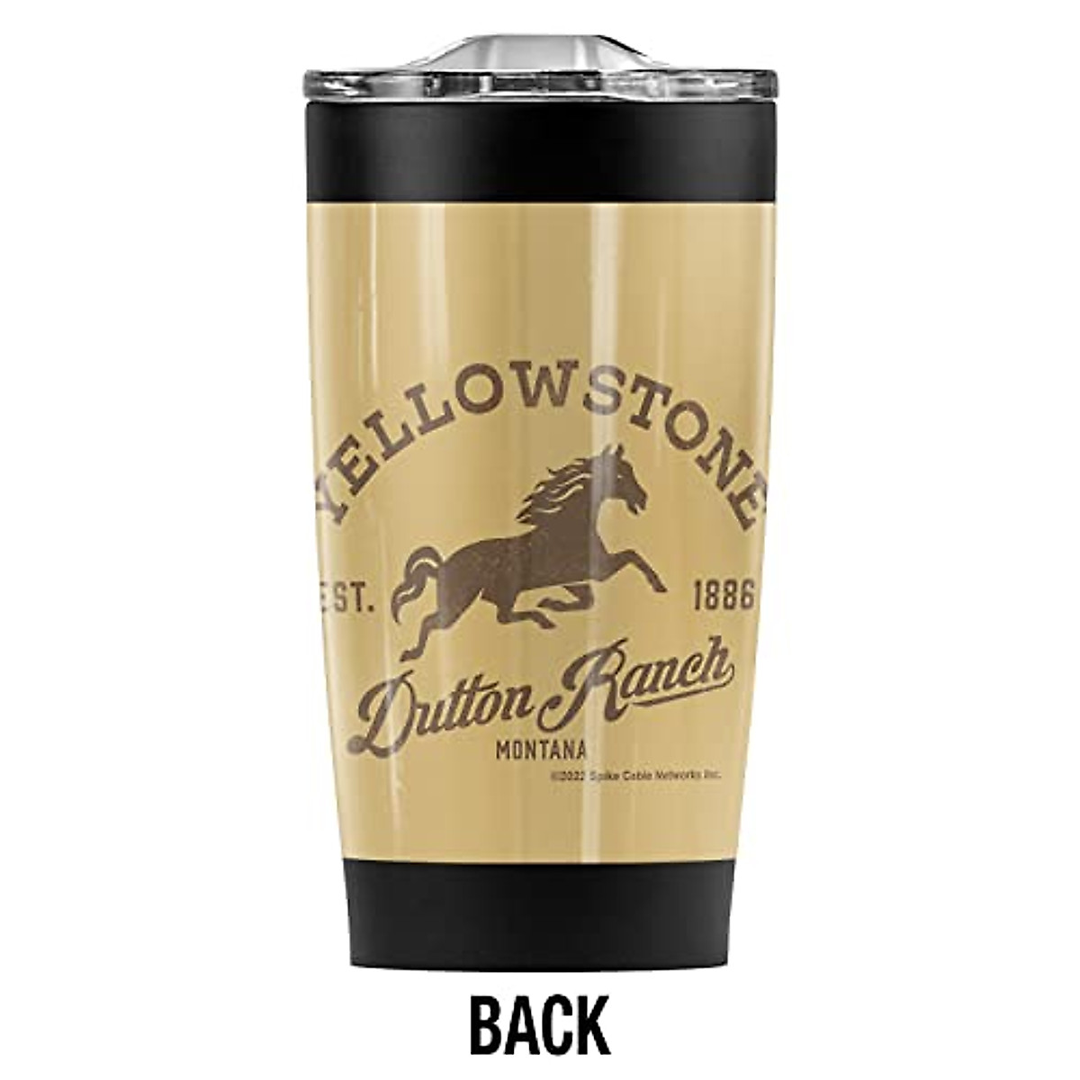 Logovision Yellowstone OFFICIAL Yellowstone Dutton Ranch Horse Stainless Steel 20 oz Travel Tumbler, Vacuum Insulated & Double Wall with Leakproof Sliding Lid