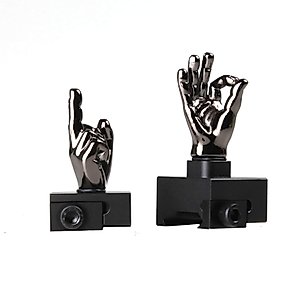 Stinger Novelty Finger Sight Set, Front and Rear Iron Sight Set, Fit Picatinny Rail and Weaver (Tungsten Grey Color, Straight 90 Degree)