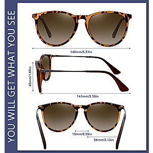 WOWSUN Retro sunglasses womens 2024 trendy round classic glasses