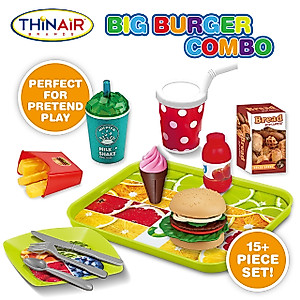 20-Piece Play Food Set | Realistic Kids’ Food Toys for Pretend Play & Hands-On Learning | Preschool & Toddler Toys for Boys & Girls 3+