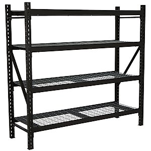 Ironton 4-Tier Industrial Shelving Rack - 77in.W x 24in.D x 72in.H, Model# 2611T002