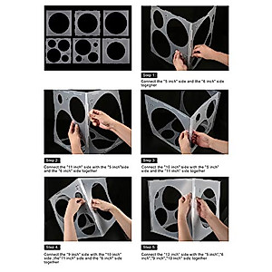 Auihiay 12 Holes Balloon Sizer Cube Box Collapsible Plastic Box Measurement Tool for Party Birthday Wedding Balloon Decorations Creating Balloon Arch Columns(2-12 Inch)