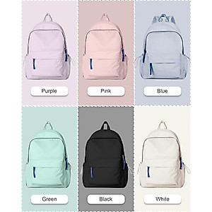 School Backpack for Teen Girls,Simple School Book Bag Waterproof High School Backpack for Boy Middle Student Bookbag College Backpack for Women Men Casual Daypack Travel Aesthetic Backpacks Black