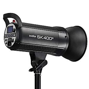 Godox SK400II 400Ws Photo Studio Strobe Flash Monolight Light with Bowens Mount &Lamp Head,150W Modeling Lamp for Studio,Shooting,Location and Portrait Photography-110V