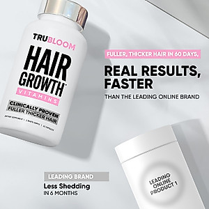 St. Tropica Tru Bloom Hair Growth Vitamins - 2 Month Supply. Clinically Proven for Fuller, Thicker Hair. Natural & Drug-Free. Ultimate Hair Vitamins for Proven Results