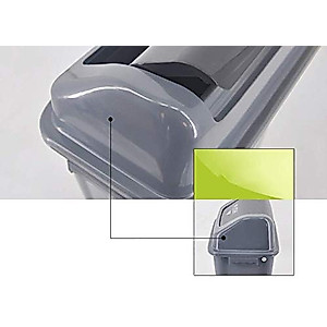 LSNLNN Waste Bin,Trash Cans,Dustbins 20~60 Litre, Thicken Plastic Multifunction Hotel Outdoor Office Industry Gray Indoor/Outdoor,40L,40L