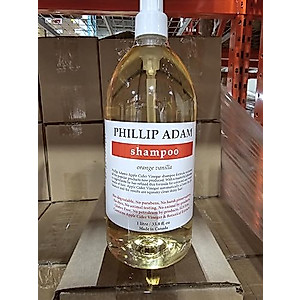 Phillip Adam Orange Vanilla Shampoo - Enriched with Apple Cider Vinegar - Boosts Shine - For All Hair Types - Sulfate Free & Paraben Free - 33.8 Ounce