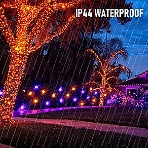 NEROSUN Christmas Mini String Lights, 20FT 100 Count Incandescent Connectable Green Wire Christmas Lights, Waterproof Christmas Decorations for Indoor Outdoor Home Garden Yard Decor (Orange, 1)