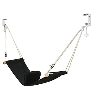 Yamasan Foot Hammock Under Desk with Separate Cushion Footrest Adjustable Office Foot Rest Under Desk Hammock Portable Desk Feet Hammock