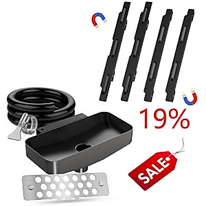 Upgraded Grease Catcher for Blackstone 36" with Upgraded 36" Silver Magnetic Wind Guards for Blackstone Bundling