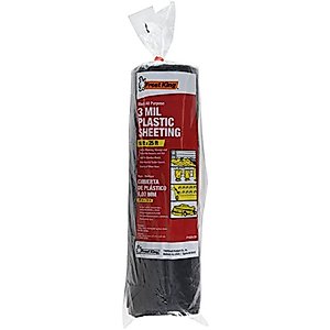 Frost King P1025/3B Polyethylene Sheeting, 10' x 25' x 3 mil., Black