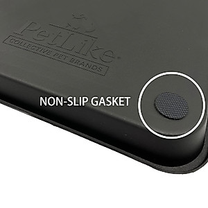 PetLike Boot Tray for Entryway Indoor, Pet Food Mat Tray, 16.7 x 12.8 inch 2 Packs, Waterproof Rubber Shoe Tray for Indoor and Outdoor, Multi-Purpose Tray for Boots, Shoes, Pets, Garden…