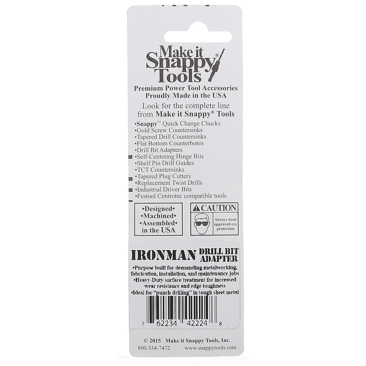 Snappy Tools 3/8 Inch Ironman Quick Change Drill Bit Adapter for Metalworking, Fabrication and Installation