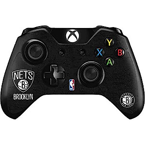 Skinit Decal Gaming Skin Compatible with Xbox One Controller - Officially Licensed NBA Brooklyn Nets Distressed Design