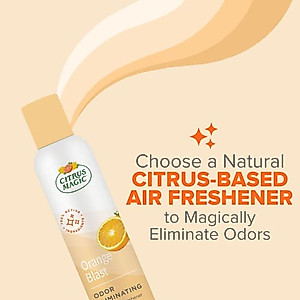 Citrus Magic Natural Odor Eliminator Air Freshener Spray for Home, Orange Blast, 3-Ounce, Pack of 3